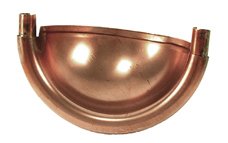 Copper & Zinc End Caps for gutter profiles