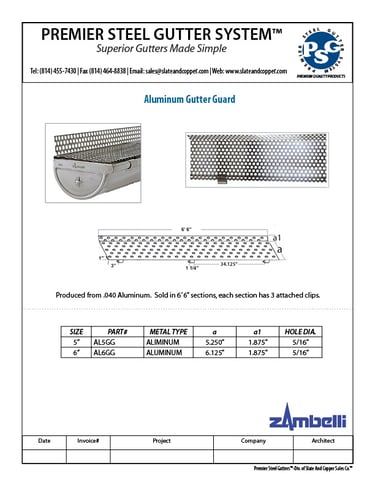 Steel Spec Sheets